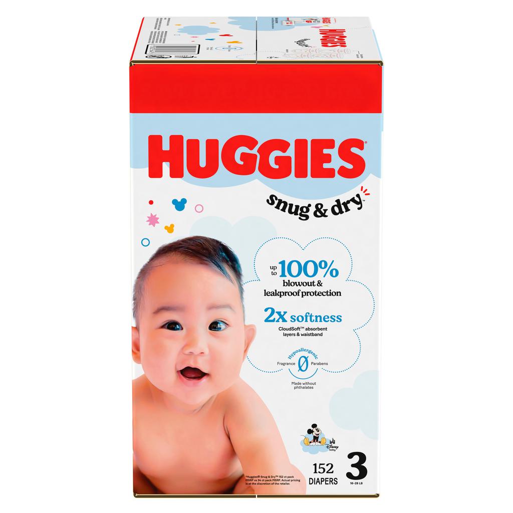 Huggies Snug & Dry Size 3 Baby Diapers / 152 Units | Pricesmart ...