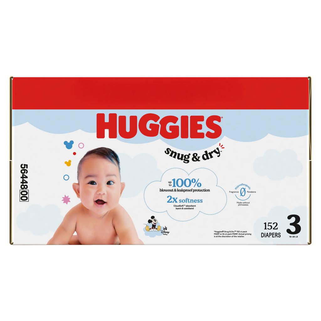 Huggies Snug & Dry Size 3 Baby Diapers / 152 Units | Pricesmart ...
