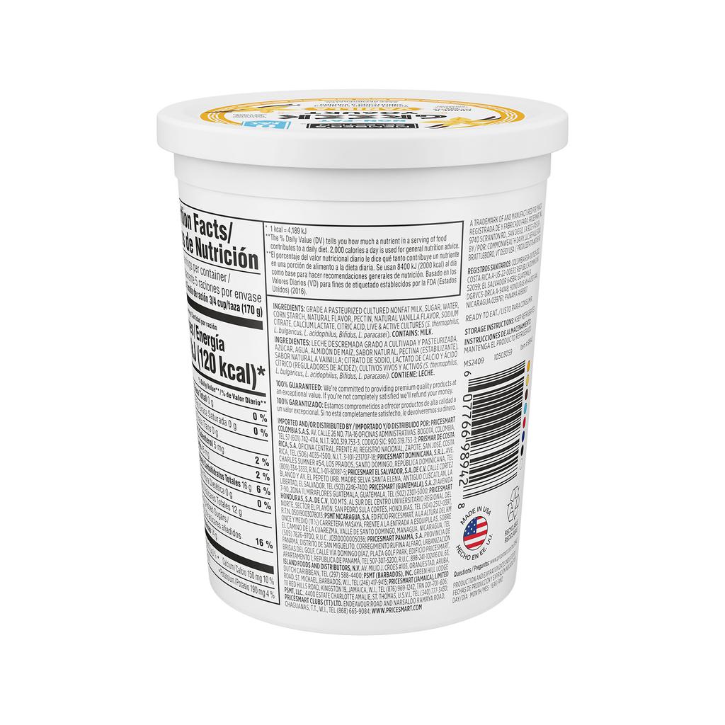 Member's Selection Vanilla Greek Yogurt 907 g / 2 lb | PriceSmart | Panamá