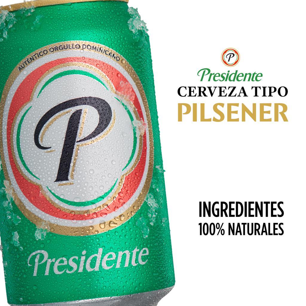 Presidente Lager Beer 24 Units / 355 ml / 12 oz | PriceSmart ...