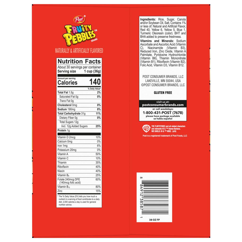Fruity Pebbles Nutrition Facts