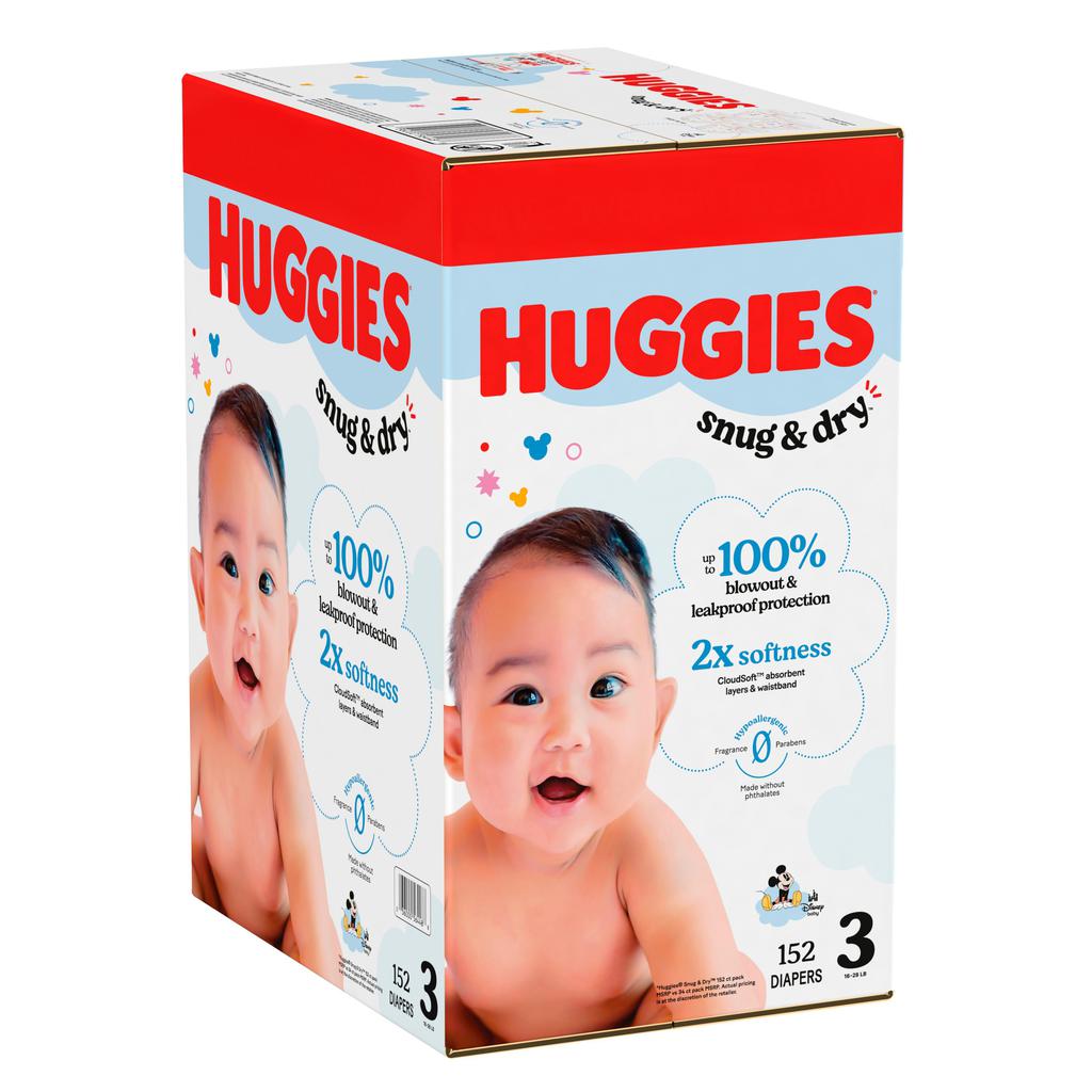 Huggies Snug & Dry Size 3 Baby Diapers / 152 Units | Pricesmart | Trinidad and Tobago