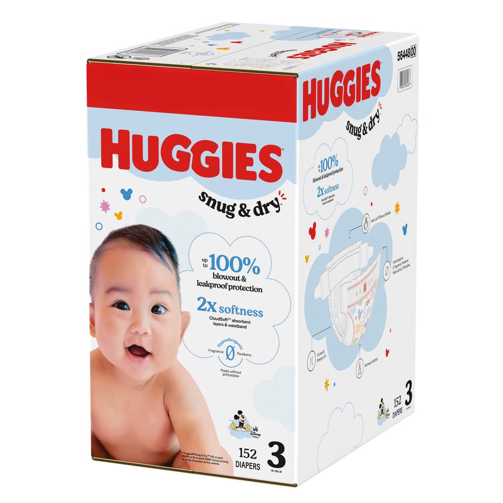 Huggies Snug & Dry Size 3 Baby Diapers / 152 Units | Pricesmart ...